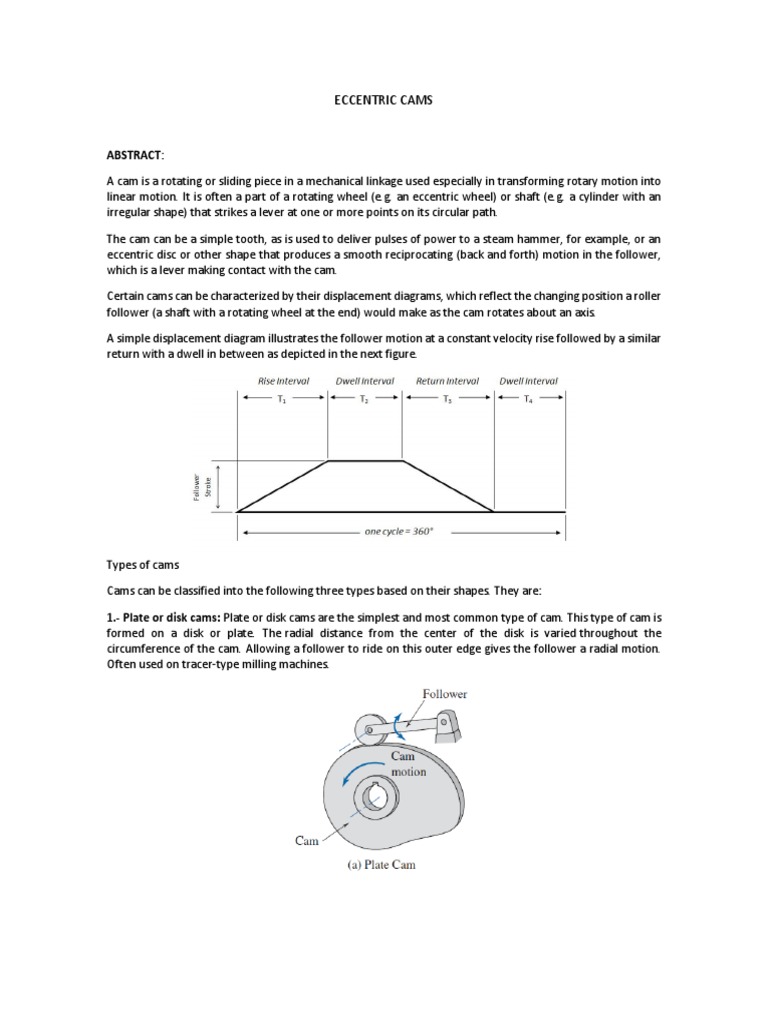 Abstract Eccentric Cams | PDF | Machines | Motion (Physics)