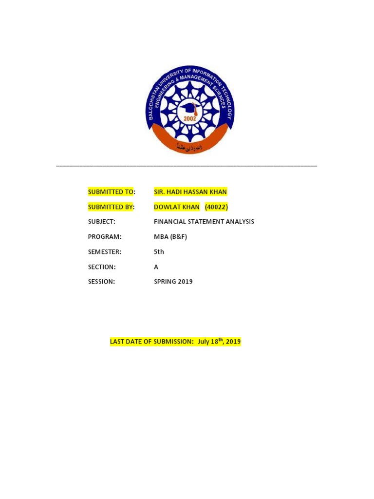 Complete Report of Apple Inc, Financial Statements Analysis | PDF ...