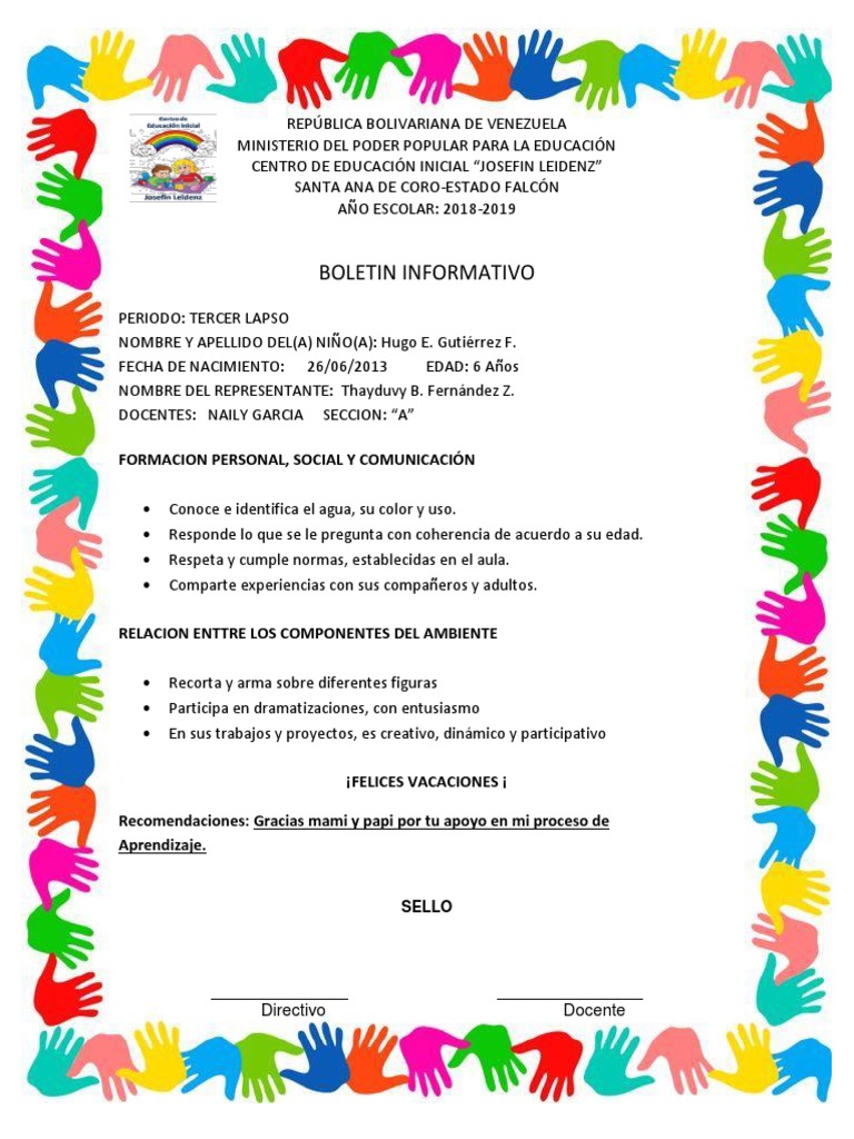 Boletas | PDF | Educación de la primera infancia | Cognición