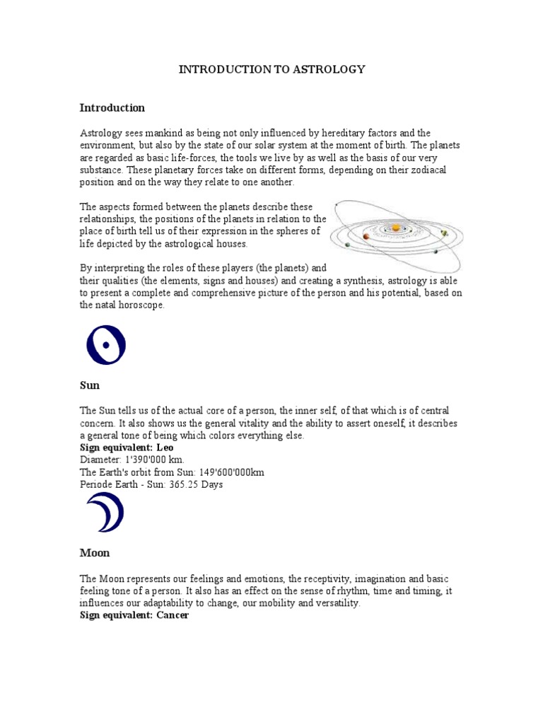 Introduction To Astrology | PDF | Astrological Sign | Planets In Astrology