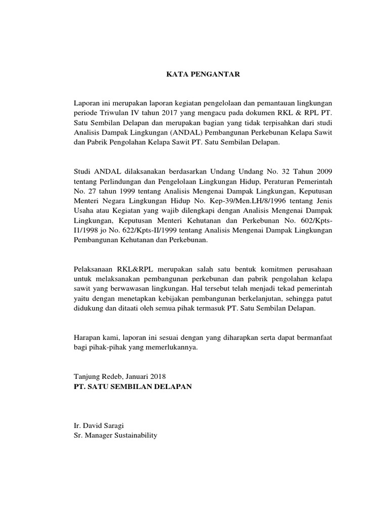 Laporan Pelaksanaan RKL-RPL Pt. 198 | PDF