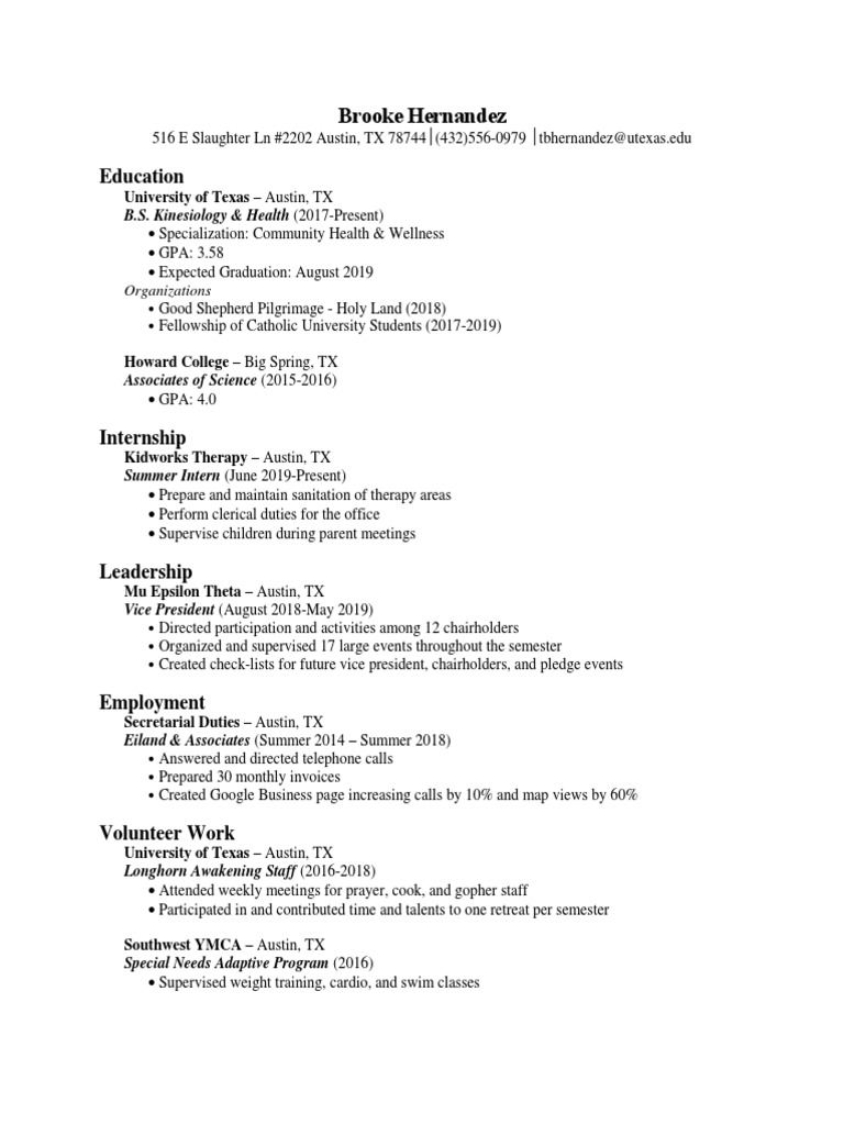 Hernandez Resume | PDF | Self-Improvement