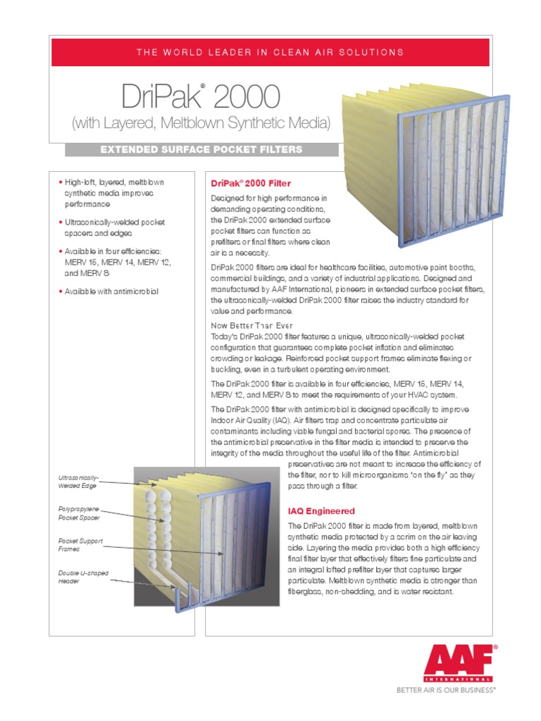 Dripak 2000: (With Layered, Meltblown Synthetic Media) | PDF ...