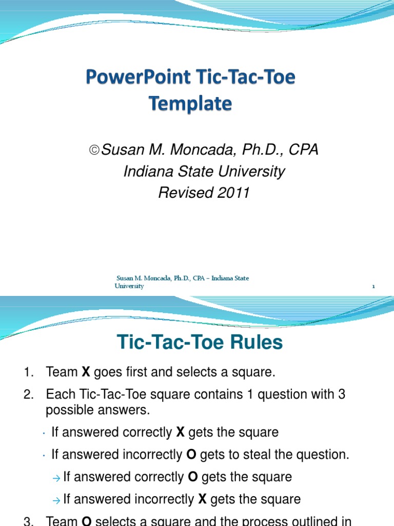 Tic Tac Toe Template | PDF