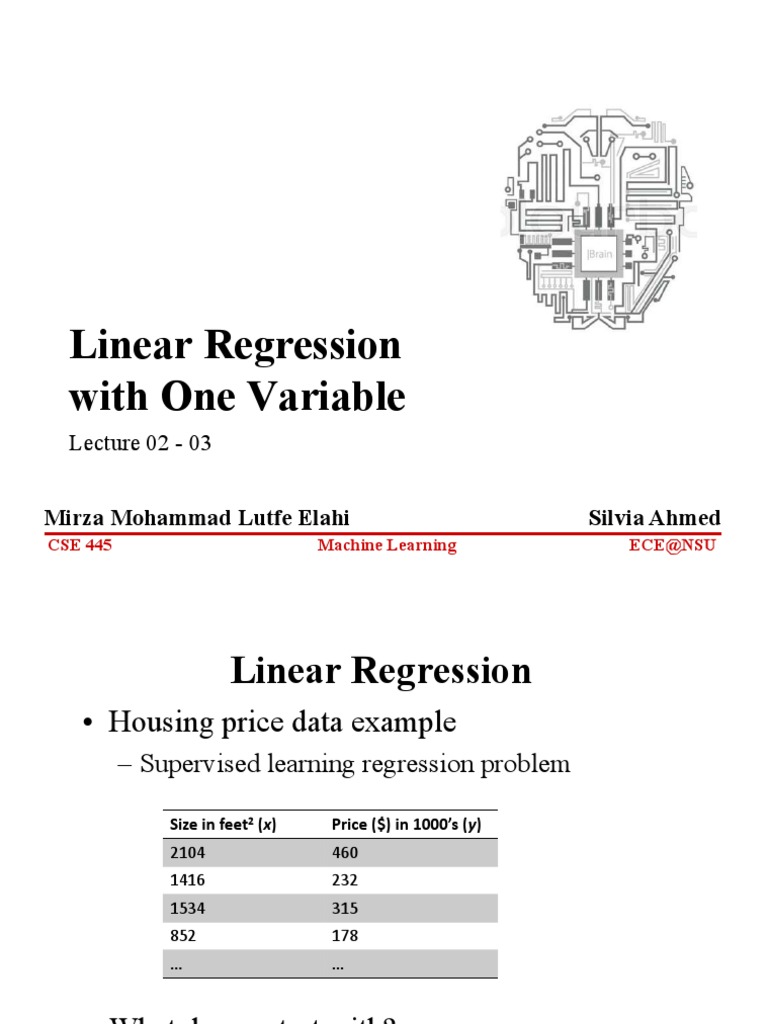 Linear Regression With Multiple Variables | PDF | Derivative | Regression Analysis