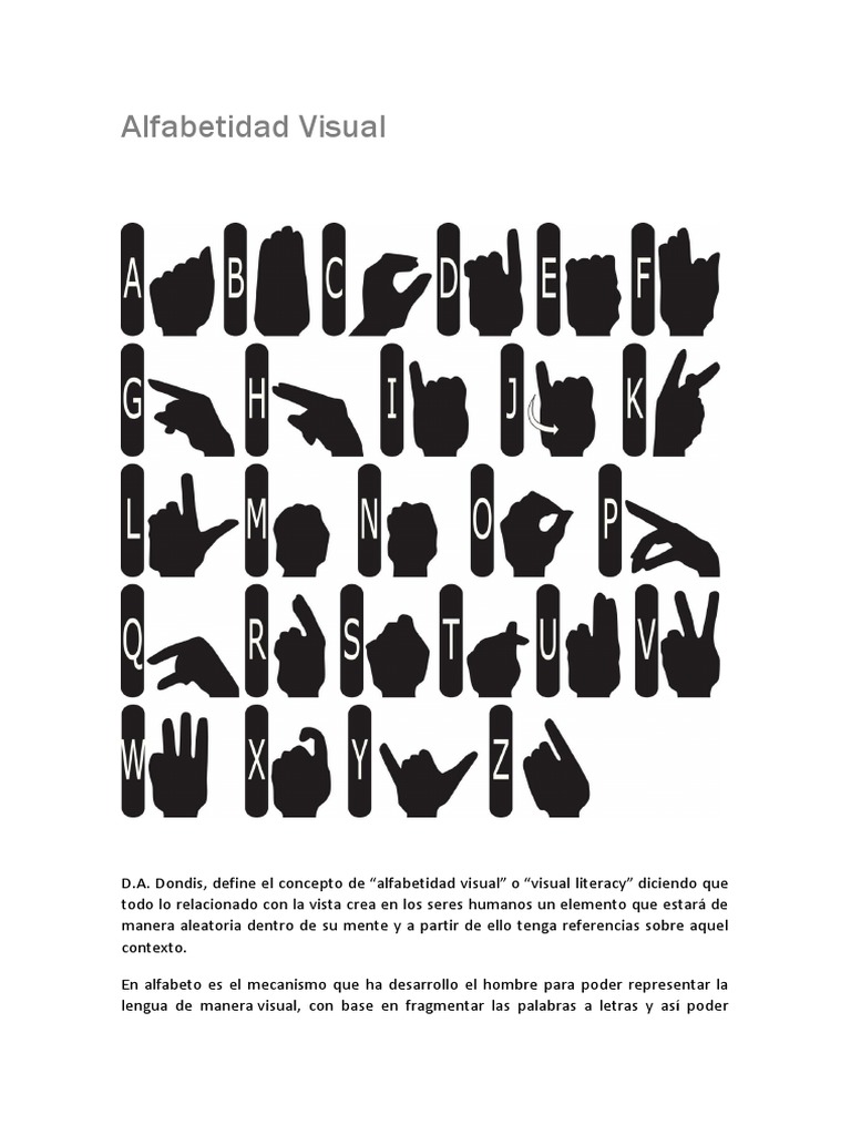 Alfabetidad Visual: Conceptos y Ejemplos | PDF | Los símbolos | Diseño