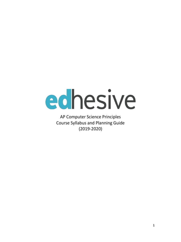 AP CSP Course Syllabus Overview | PDF | Programming Language | Test ...