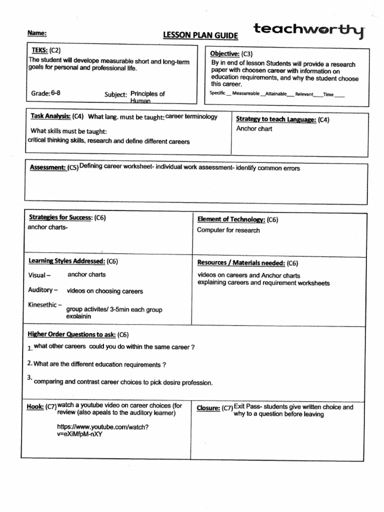LPG Lesson Plan | PDF