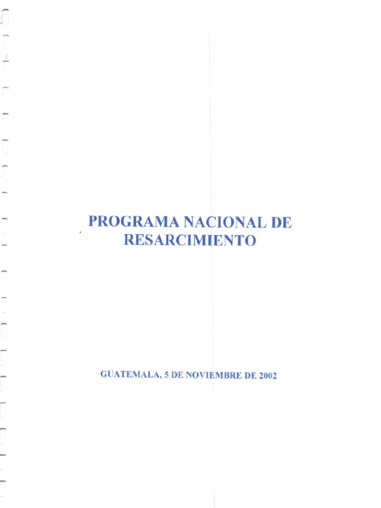 Programa Nacional de Resarcimiento Guatemala | PDF | Business