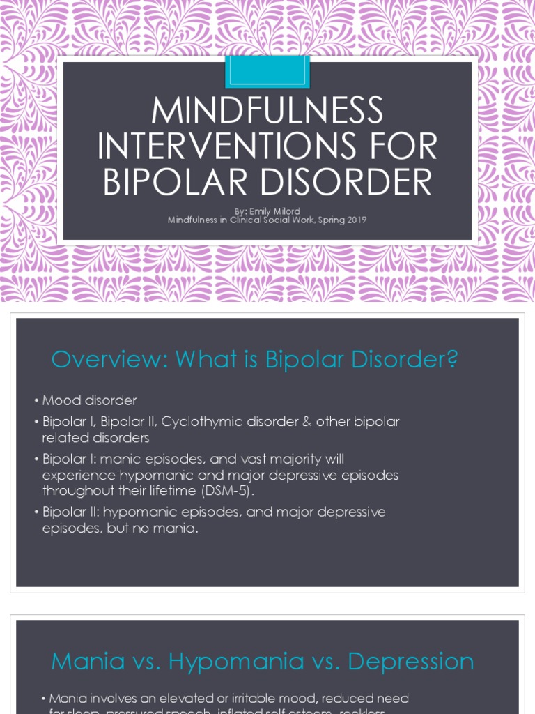 Mindfulness Interventions for Bipolar Disorder | PDF | Bipolar Disorder ...