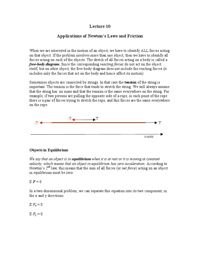 Newton's Law (Traffic Light Problem) | PDF | Tension (Physics) | Force