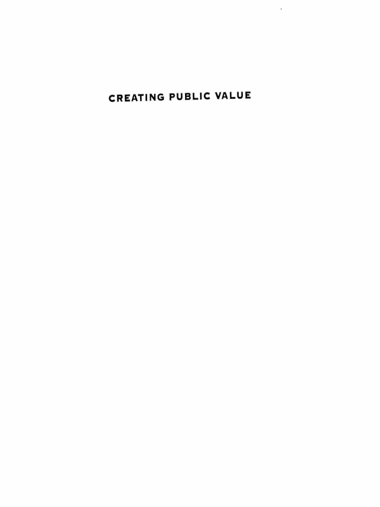 Mark H. Moore - Creating Public Value - Strategic Management in ...