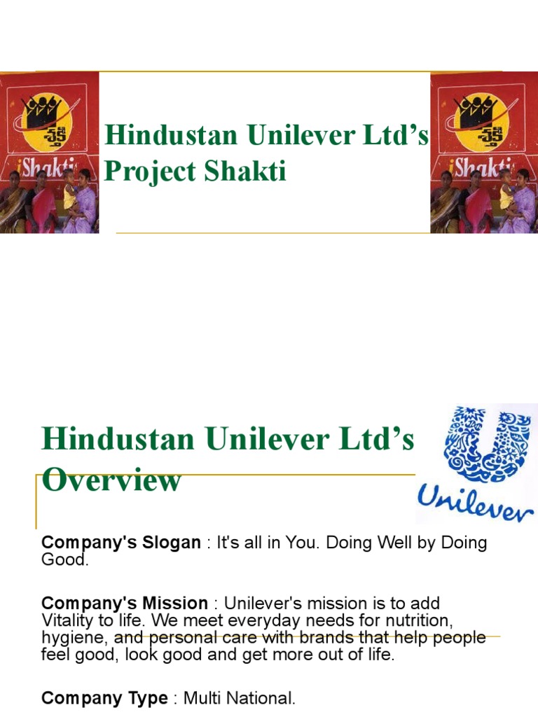 Hindustan Unilever Ltd's Project Shakti | PDF | Economies