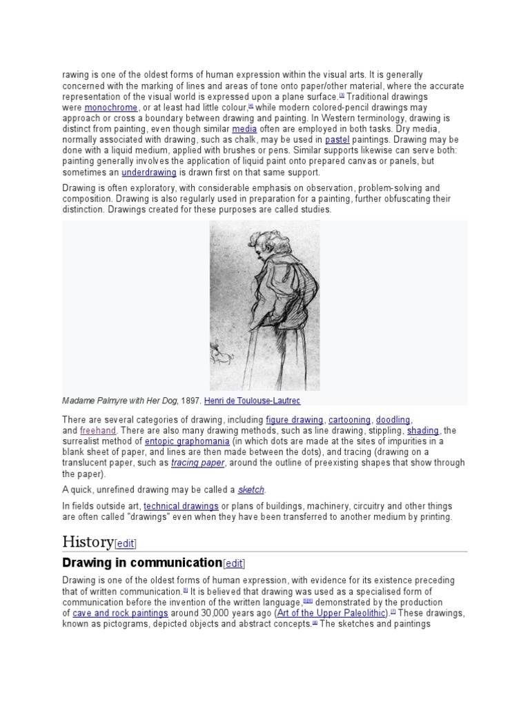 Drawing Is One of The Oldest Forms of Human Expression Within The ...