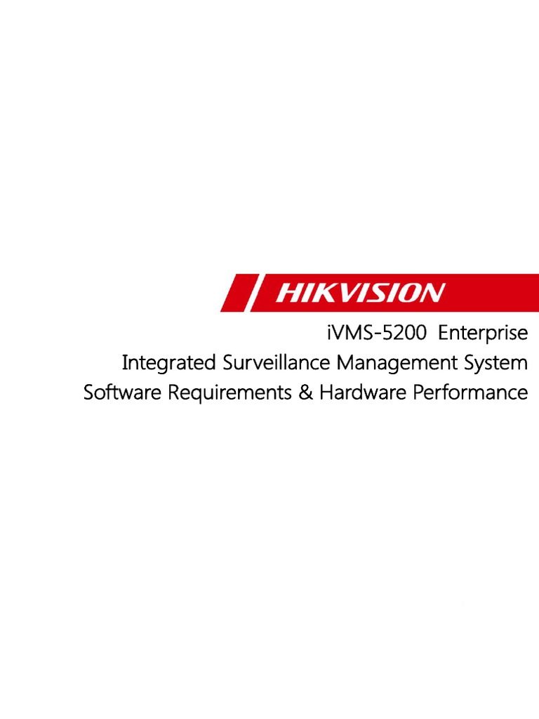 IVMS-5200 Enterprise V3.3 - Software Requirements & Hardware Performance - 20171205 | PDF | 64 ...