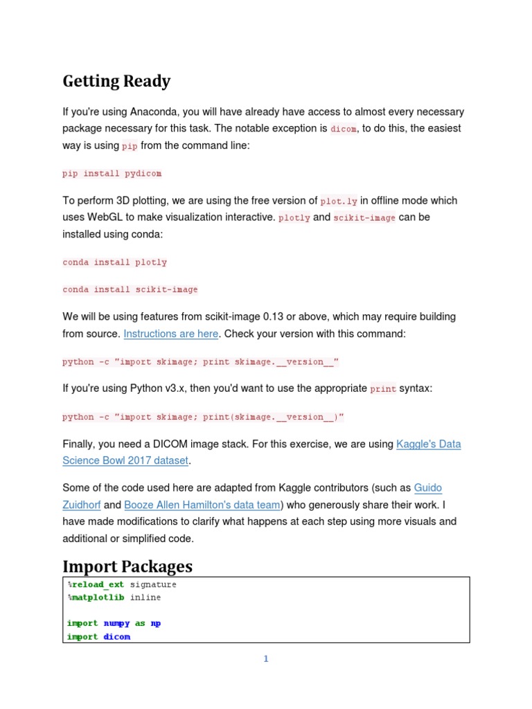 DICOM Processing and Segmentation in Python | PDF | Ct Scan | Voxel