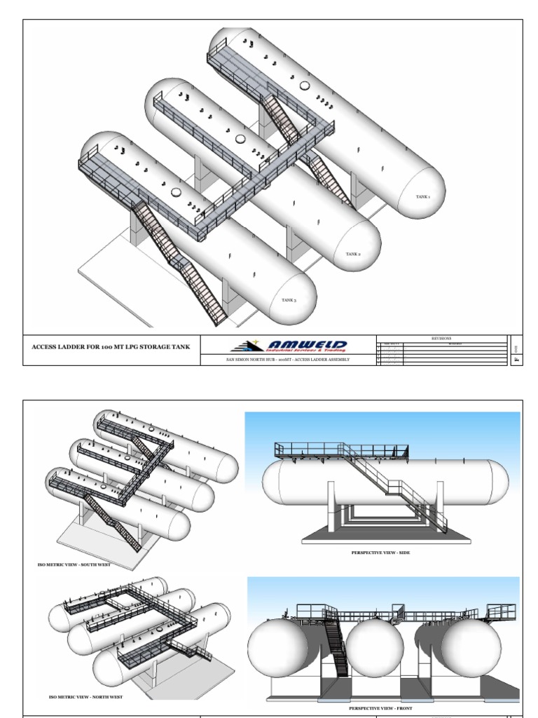 Design and Assembly Drawings for an Access Ladder for a 100 Metric Ton ...