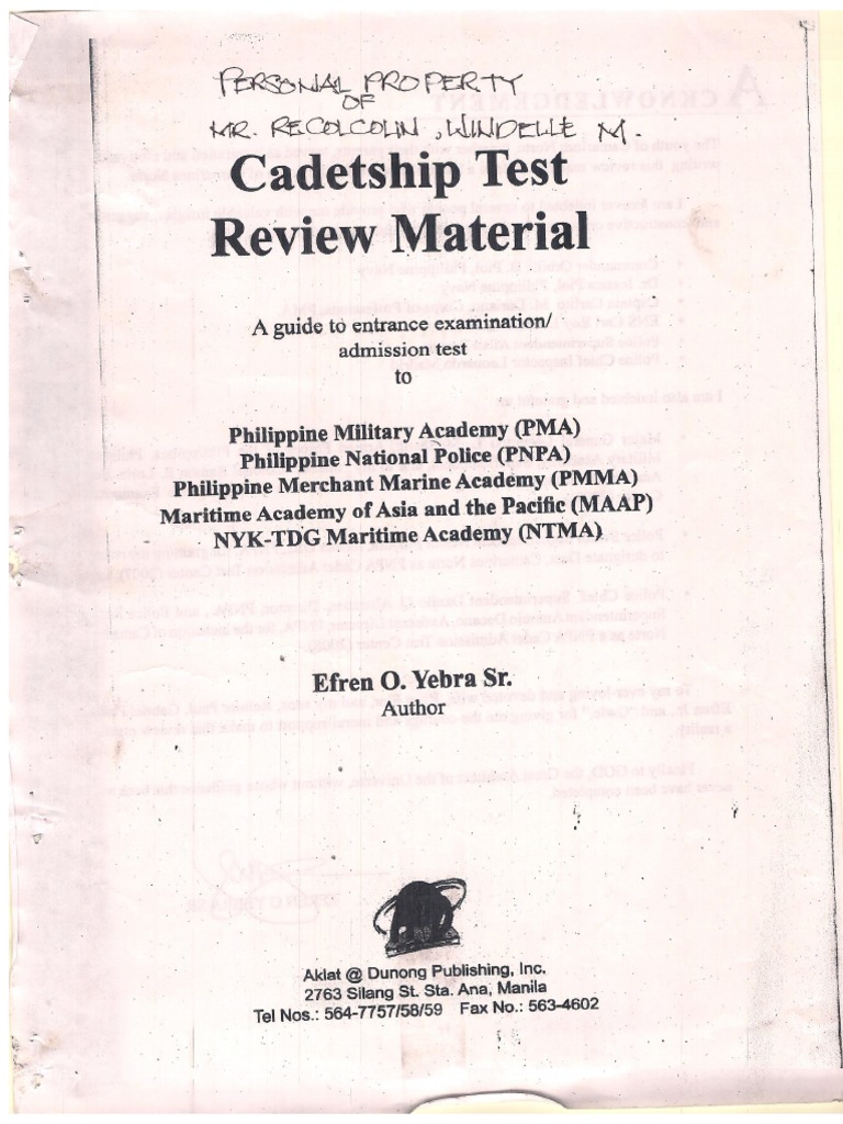 Pnpa Pmma Pma Reviewer 1 PDF | PDF