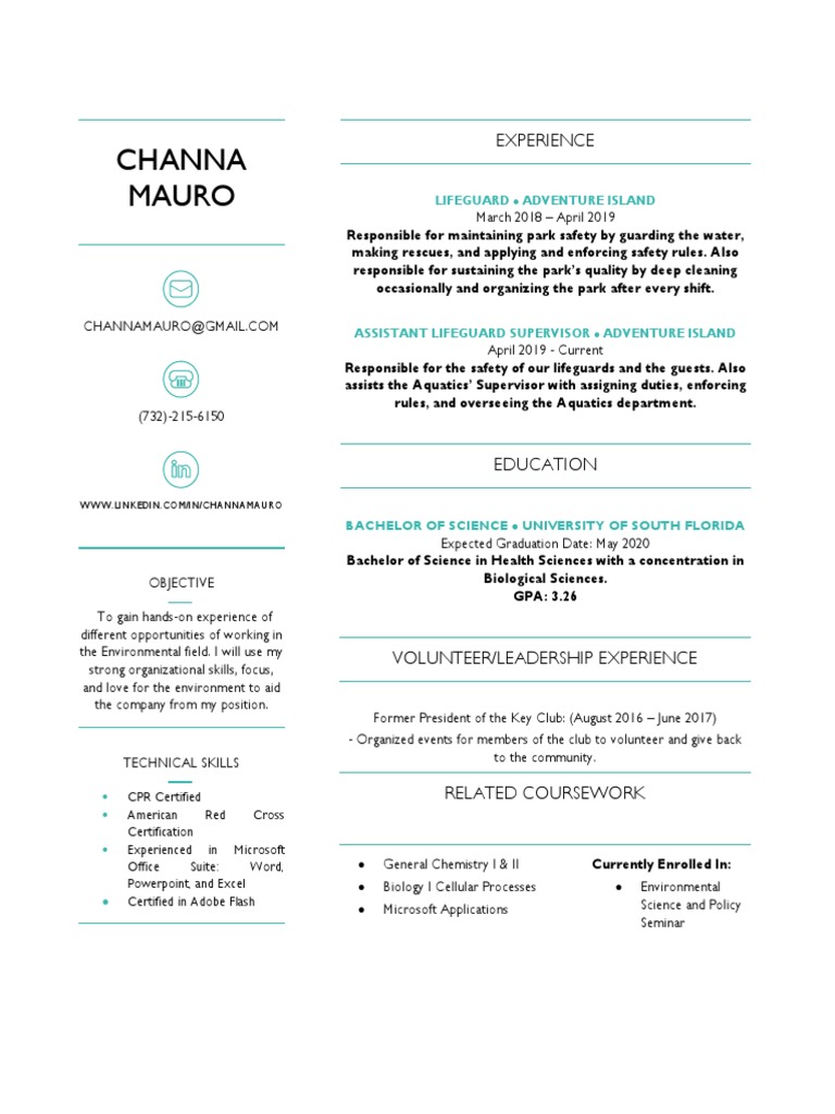 Environmental Resume Final Draft | PDF | Business