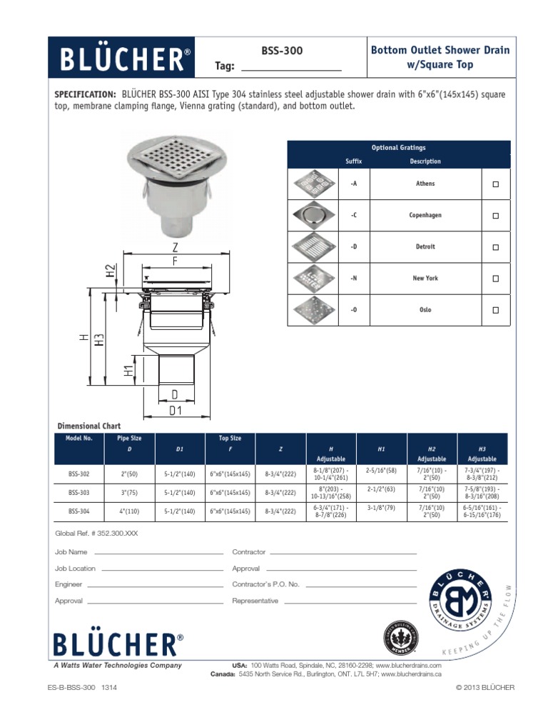 BSS-300 Specification Sheet | PDF
