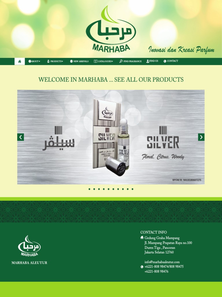 Welcome in Marhaba ... See All Our Products: Floral, Citrus, Woody | PDF
