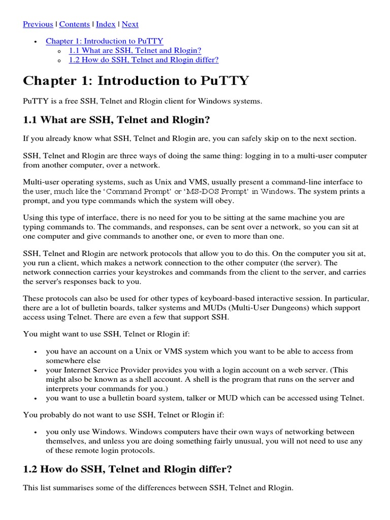 All About Putty | PDF | Secure Shell | Port (Computer Networking)