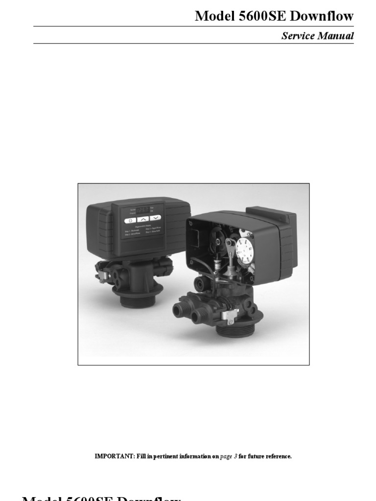 5600SE Downflow Service Manual | PDF | Valve | Plumbing