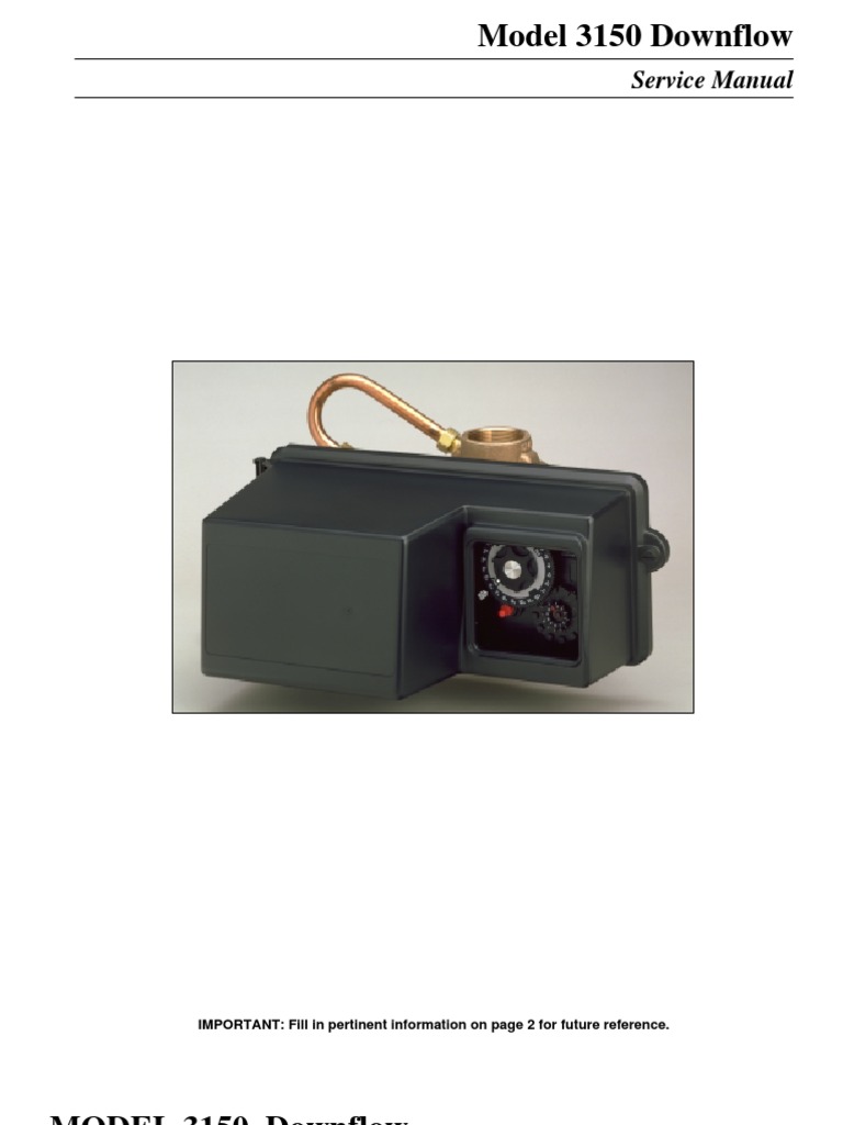 Model 3150 Downflow Installation Instructions | PDF | Valve | Plumbing