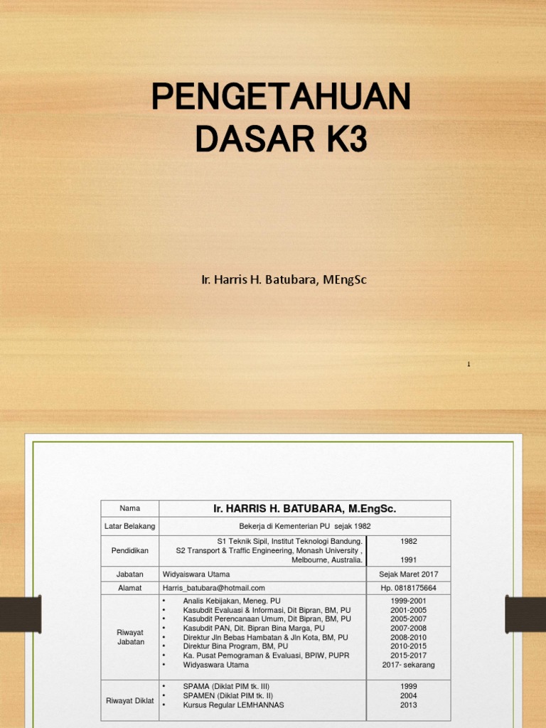 03 Handout Pengetahuan Dasar K3 PDF | PDF