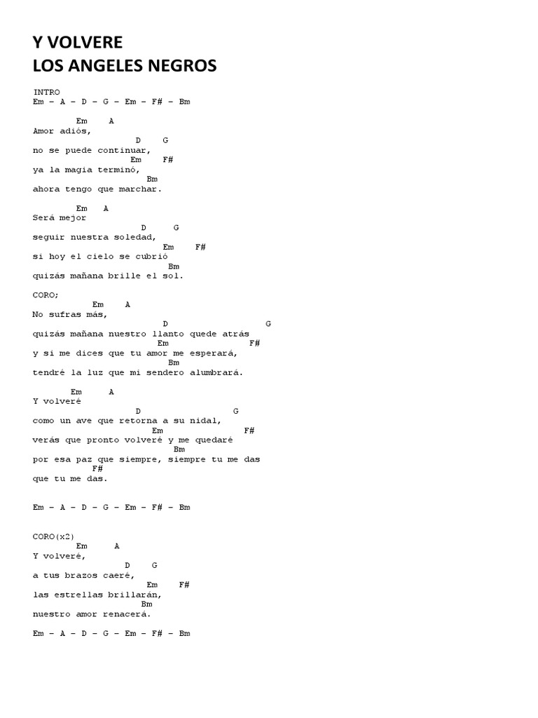 Y Volvere Acordes | PDF | Poesía