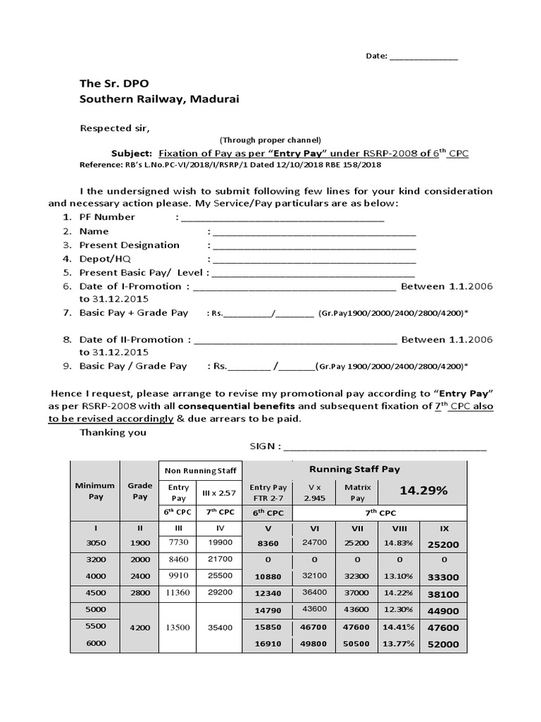 Entry Pay Fixation Option | PDF | Business | Business