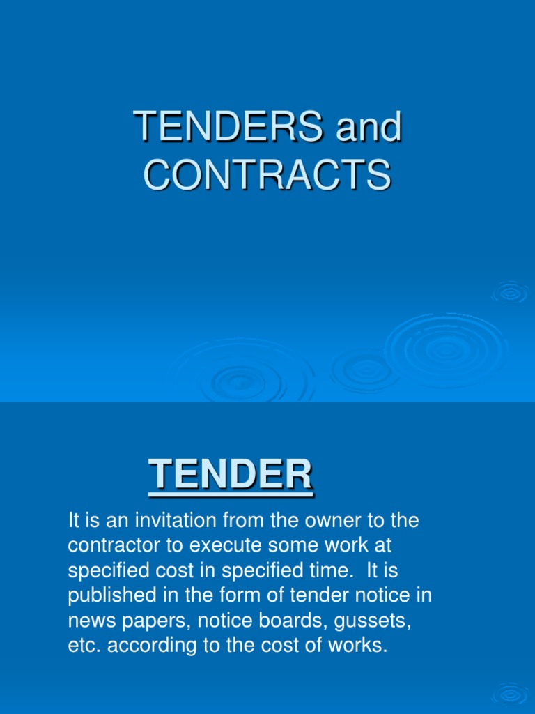 Tender | PDF | Employment | Specification (Technical Standard)