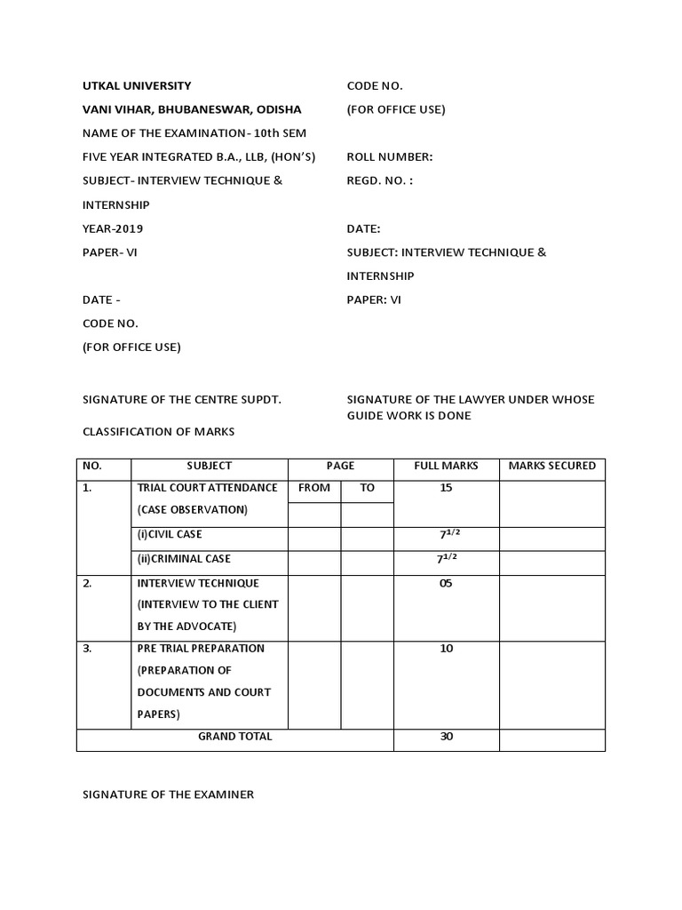 Interview and Trial Court Attendance 10 Pages | PDF | Advocate | Doubt