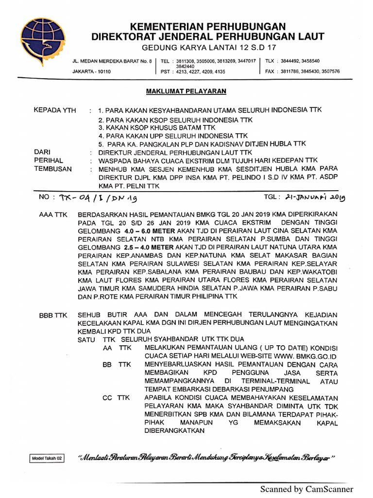 Maklumat Pelayaran | PDF