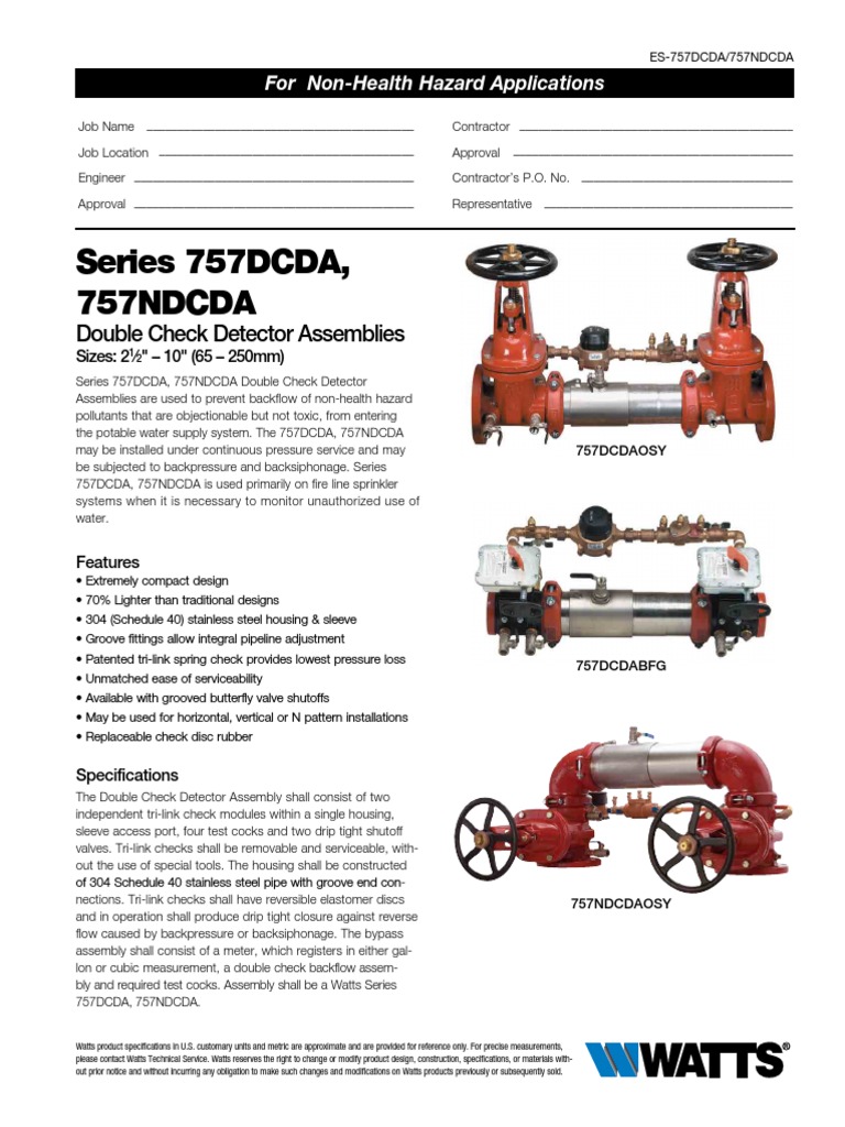 Series 757DCDA, 757NDCDA Specification Sheet | PDF | Valve | Hydraulic Engineering