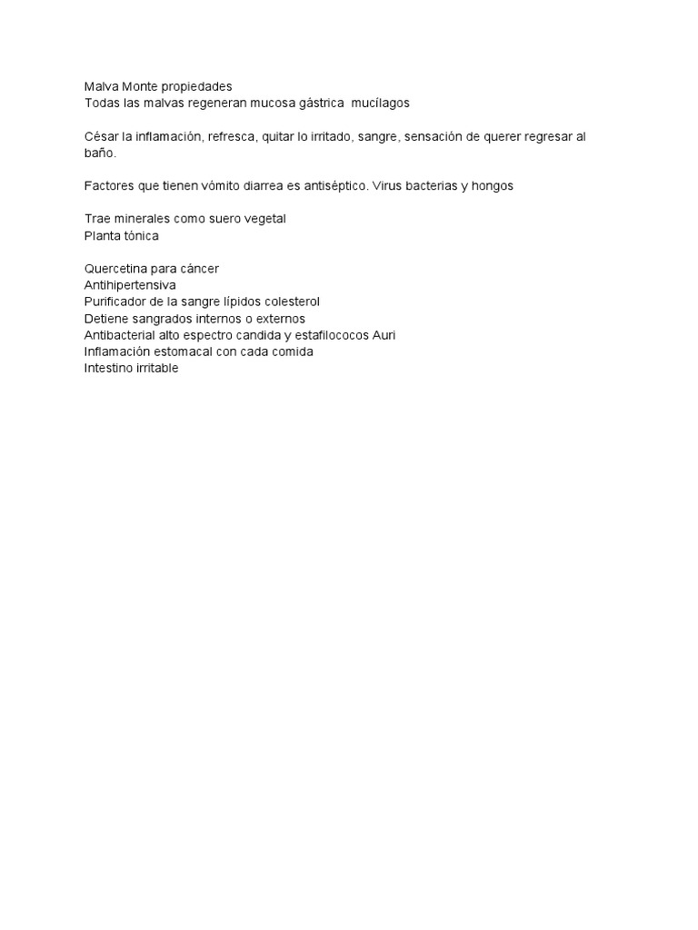 Malva Monte Propiedades PDF | PDF | Cocina, comidas y vino