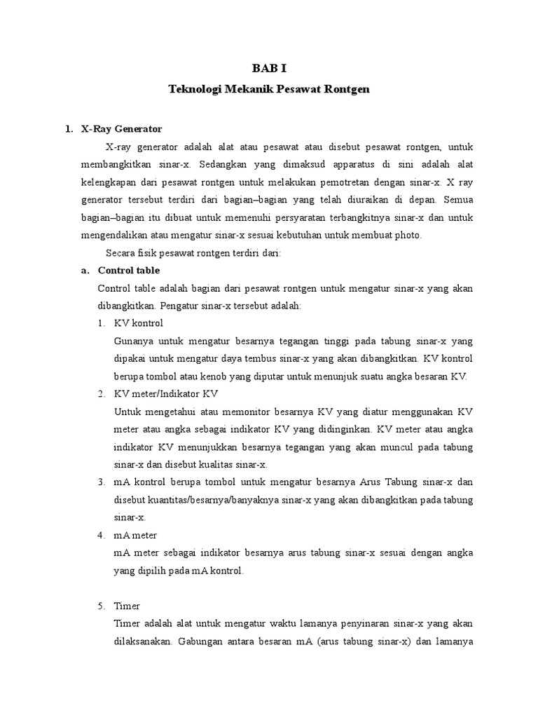 Teknologi Pesawat Rontgen | PDF