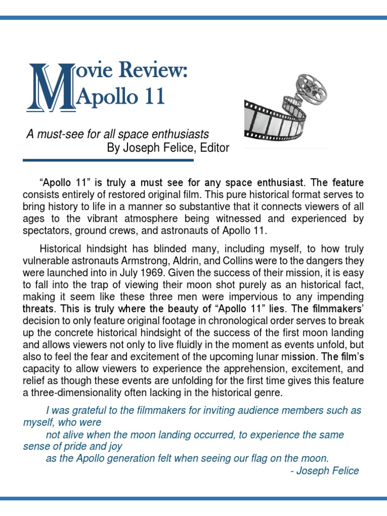 Ovie Eview: Apollo 11: by Joseph Felice, Editor | Download Free PDF ...
