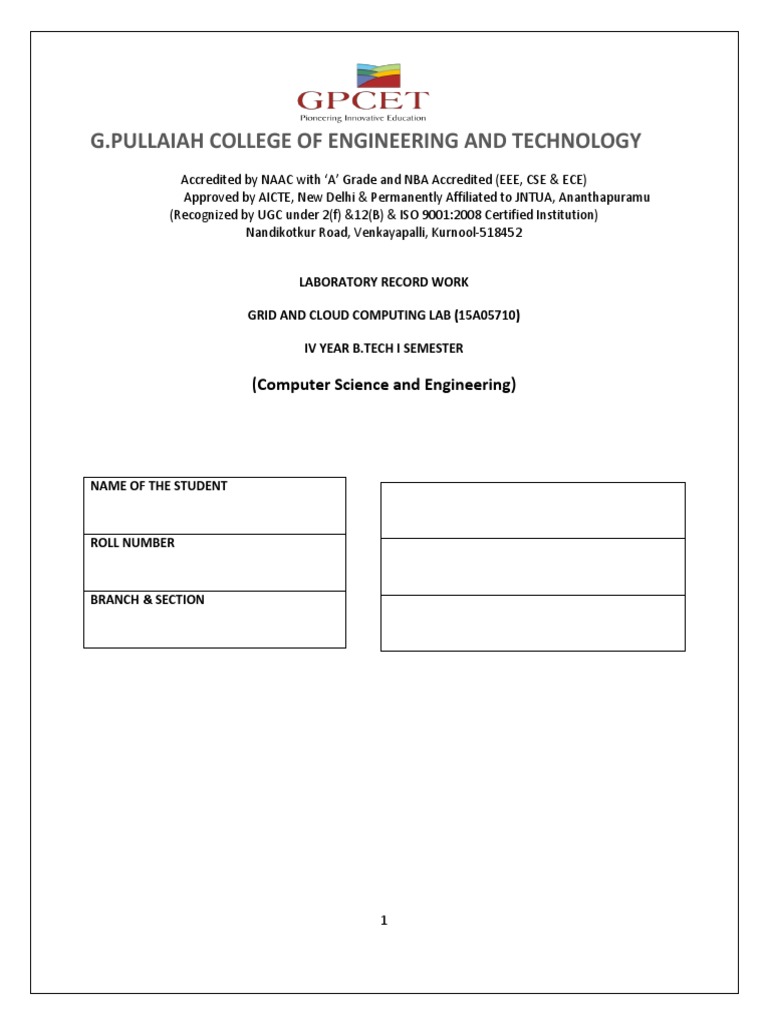GCC Lab Manual | PDF | Grid Computing | Cloud Computing