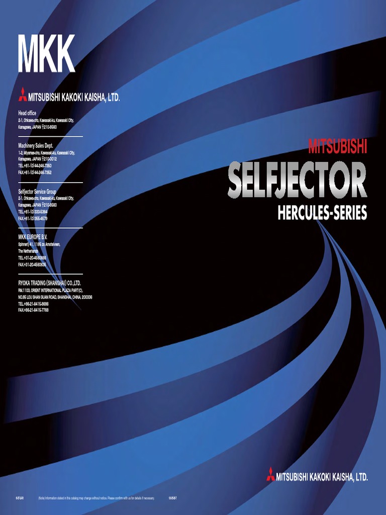 Mitsubishi Selfjector Hercules Series Oil Purifier Locations and Specs ...