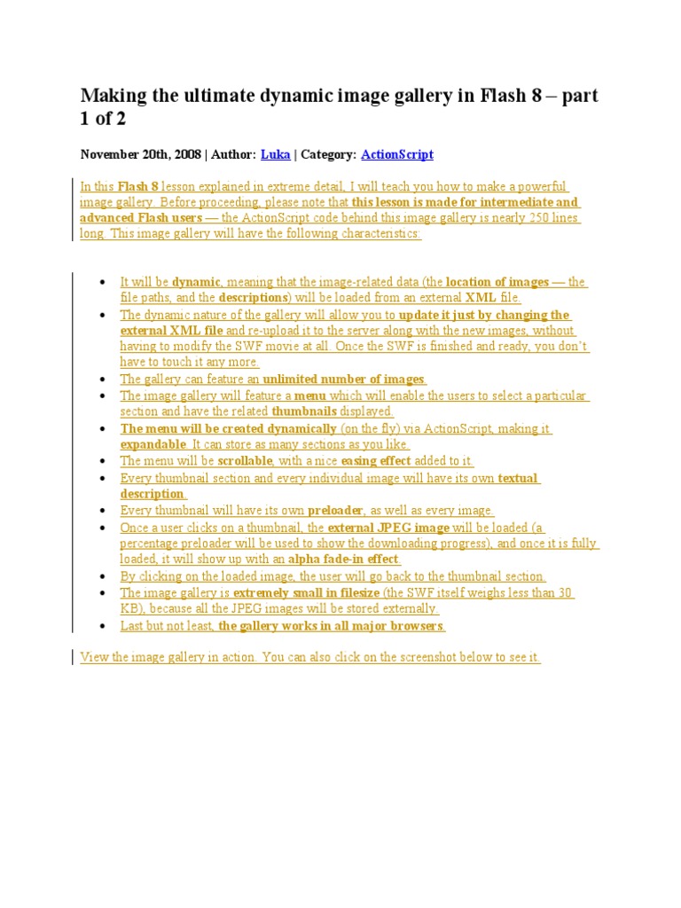 Making The Ultimate Dynamic Image Gallery in Flash 8 - Part 1 of 2 ...