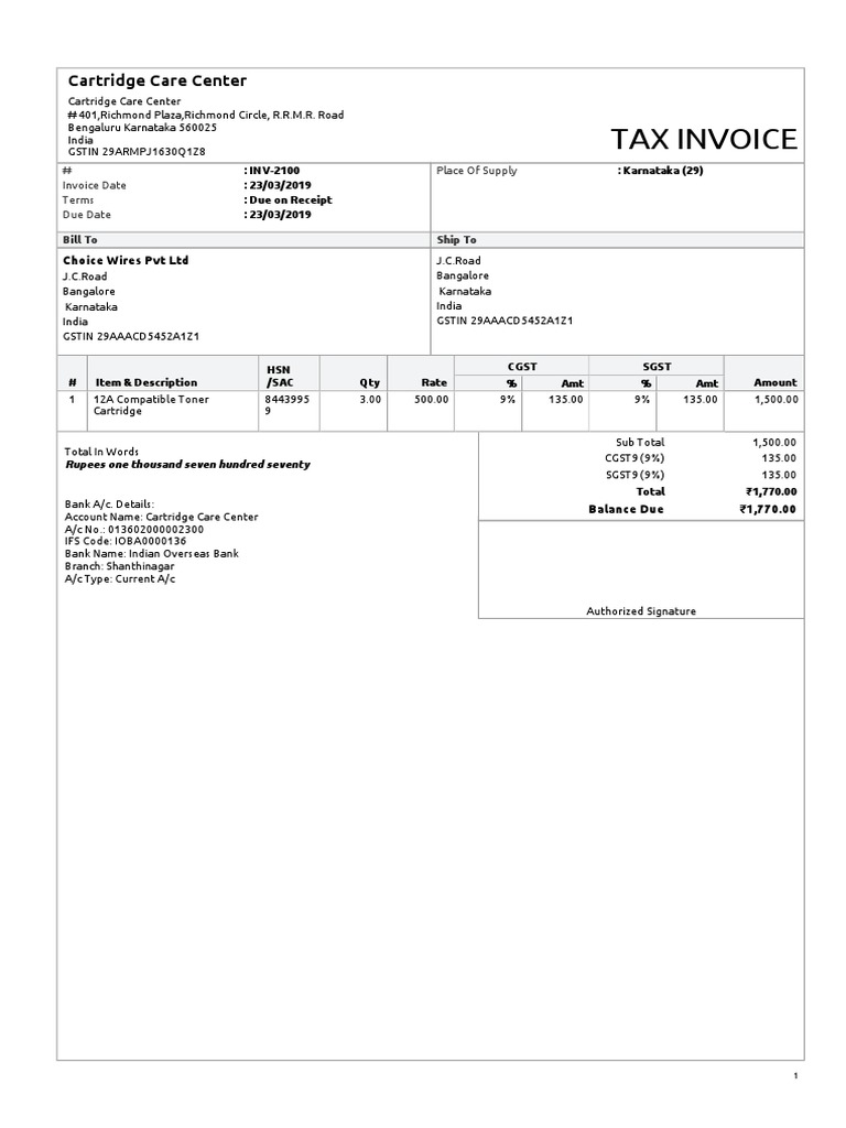 Inv 2100 | PDF | Invoice | Taxes