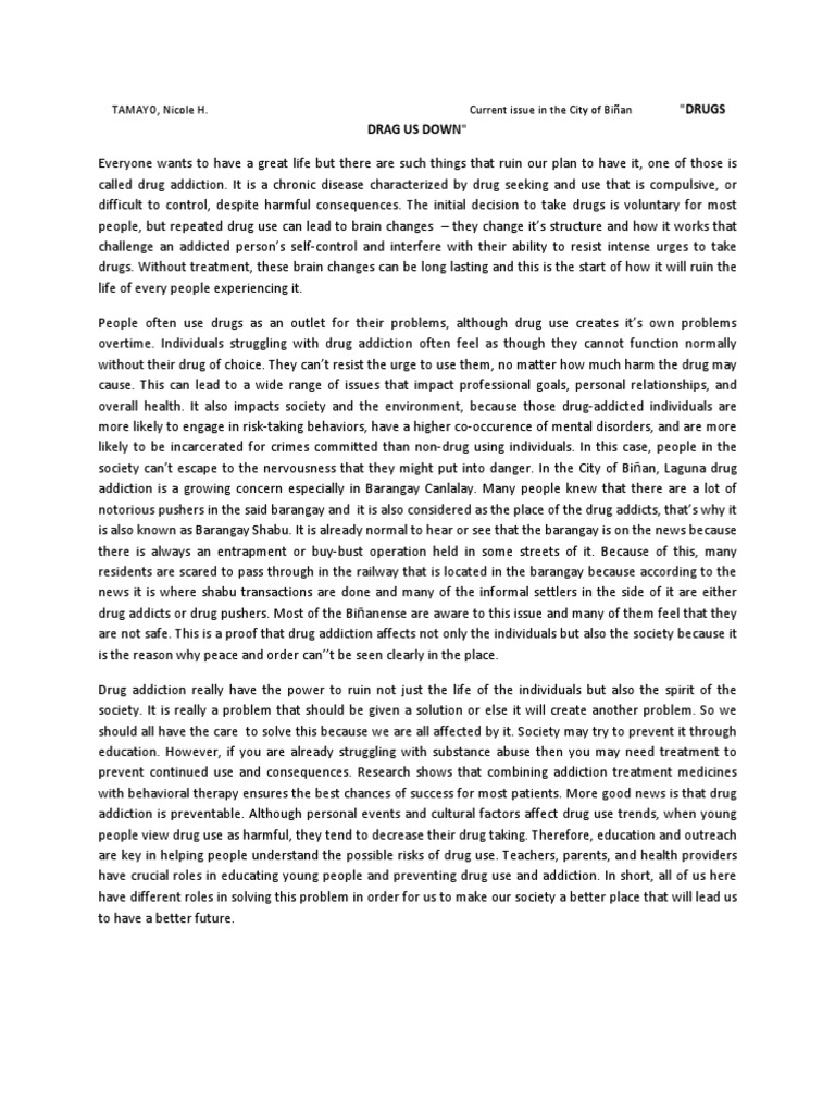 Drugs Technical Paper | PDF | Substance Abuse | Substance Dependence