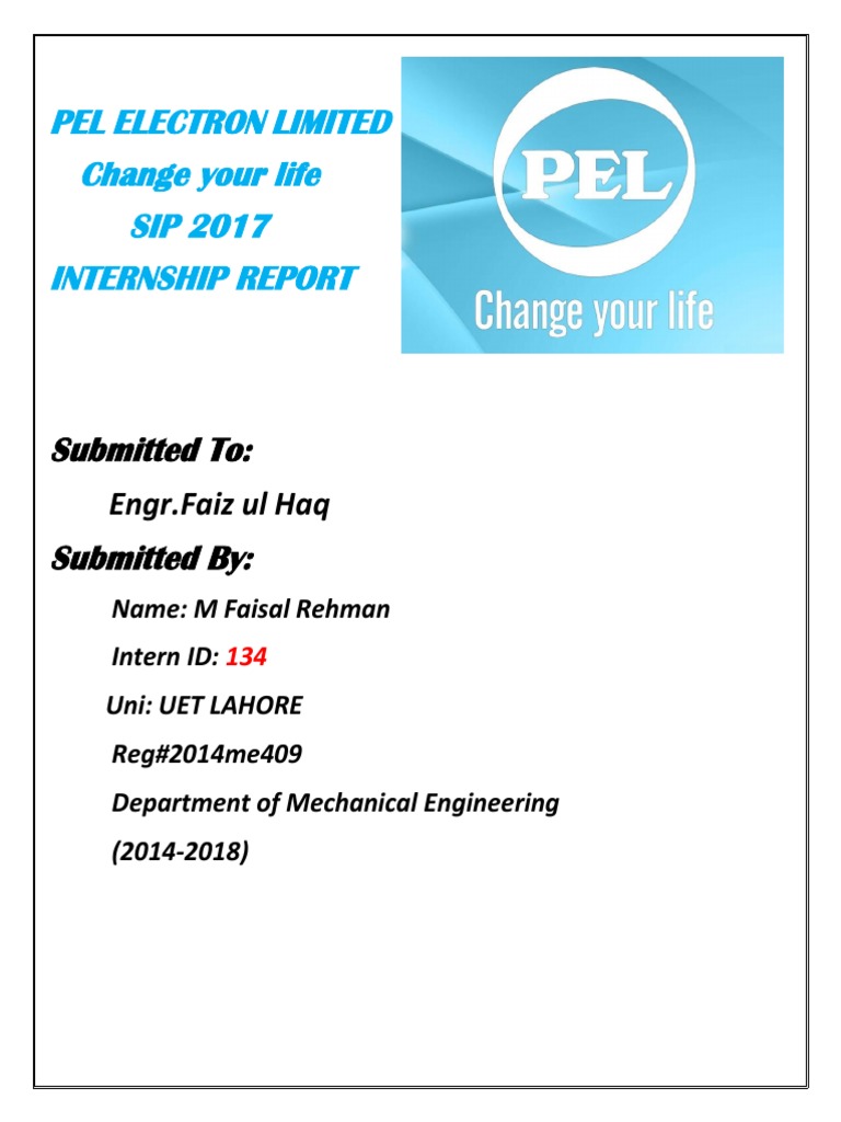 Pel Internship Report | PDF | Transformer | Welding