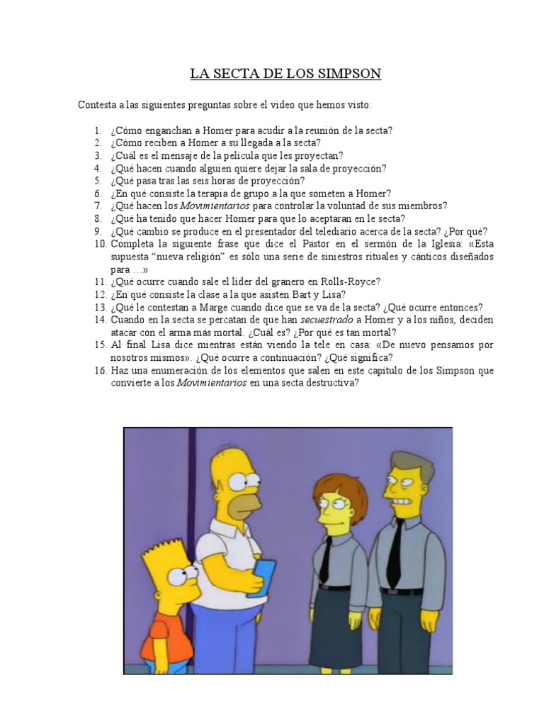 La Secta de Los Simpson | PDF