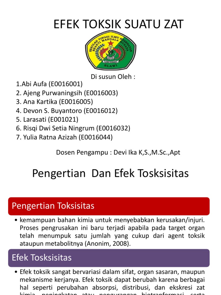 Efek Toksik Suatu Zat | PDF