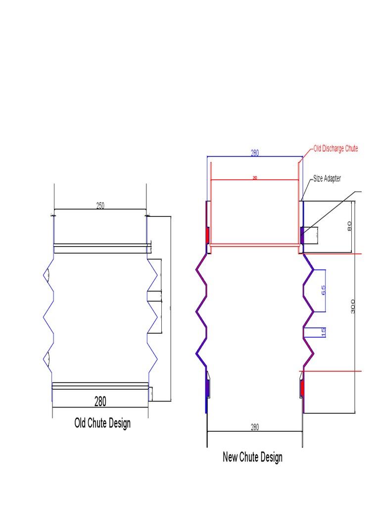 280 Old Chute Design New Chute Design: Size Adapter | PDF