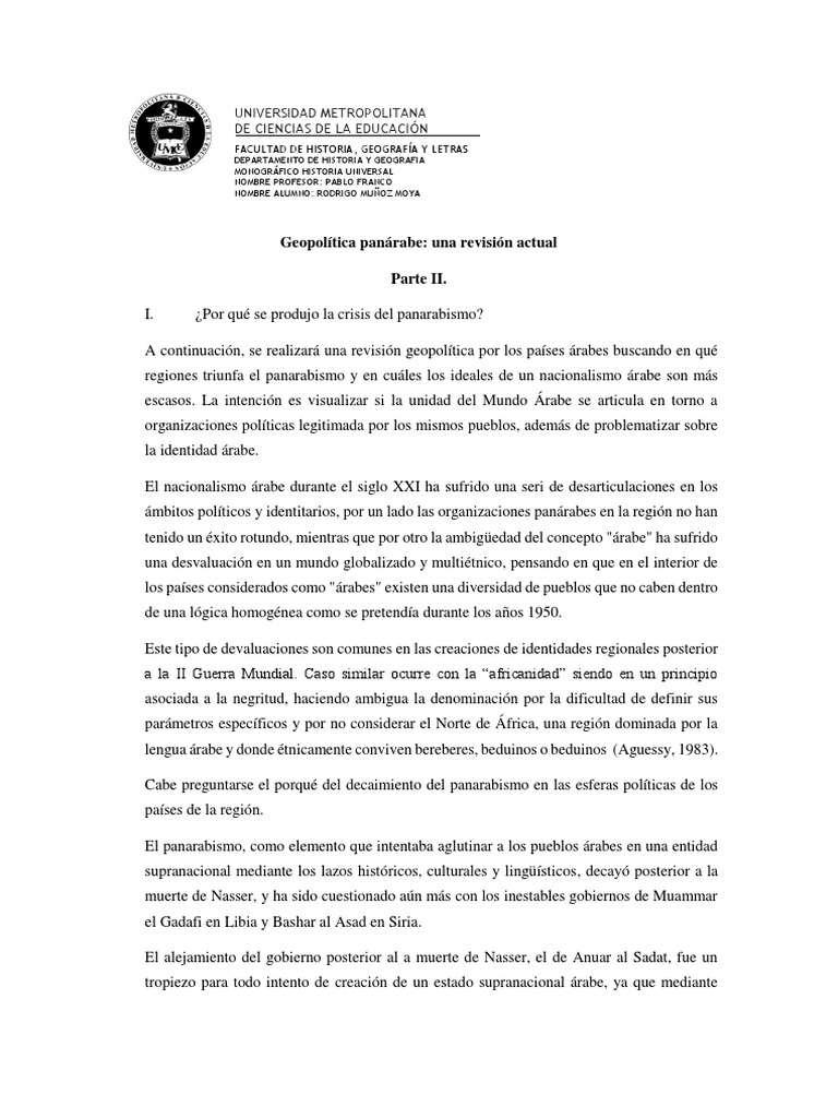 Panarabismo II | PDF | Pan arabismo