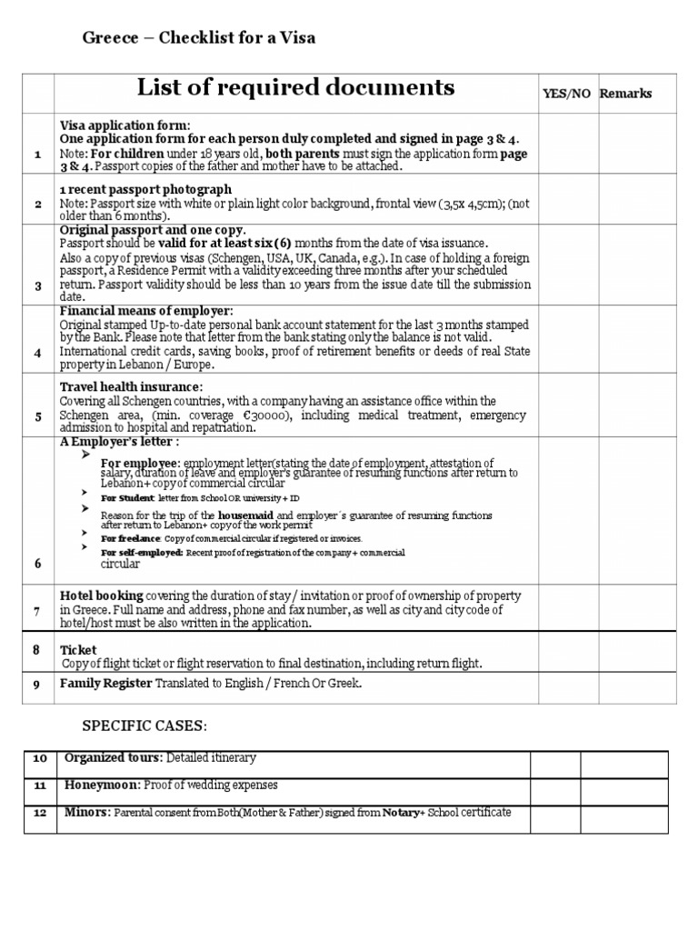 Check List For A Visa New | PDF | Travel Visa | Passport