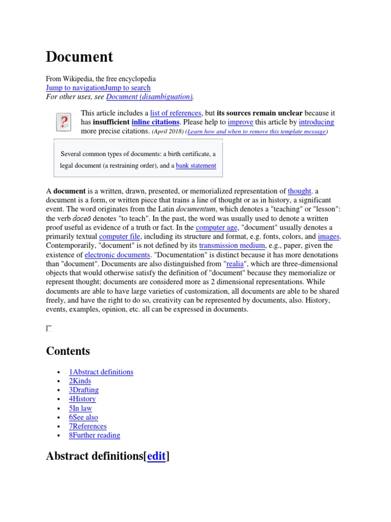 Document: For Other Uses, See | PDF | Document | Communication Design